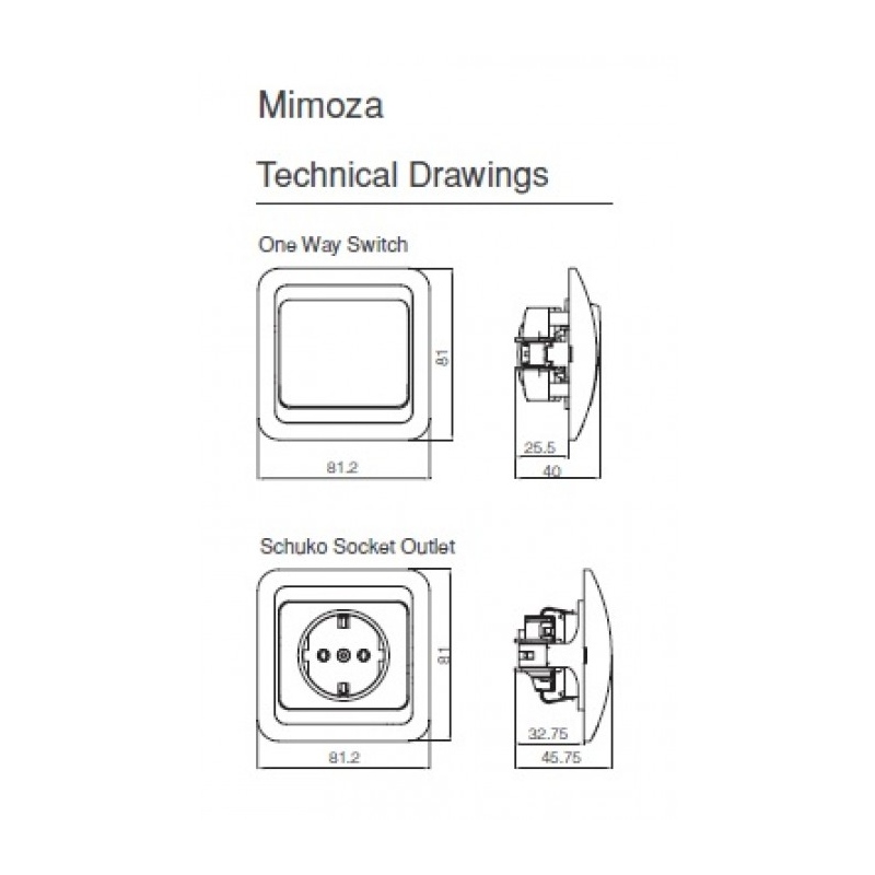 Makel Mimoza Πρίζα Τηλεφώνου RJ11 & Δικτύου Data RJ45 Cat5 Λευκή (12037) - Box360