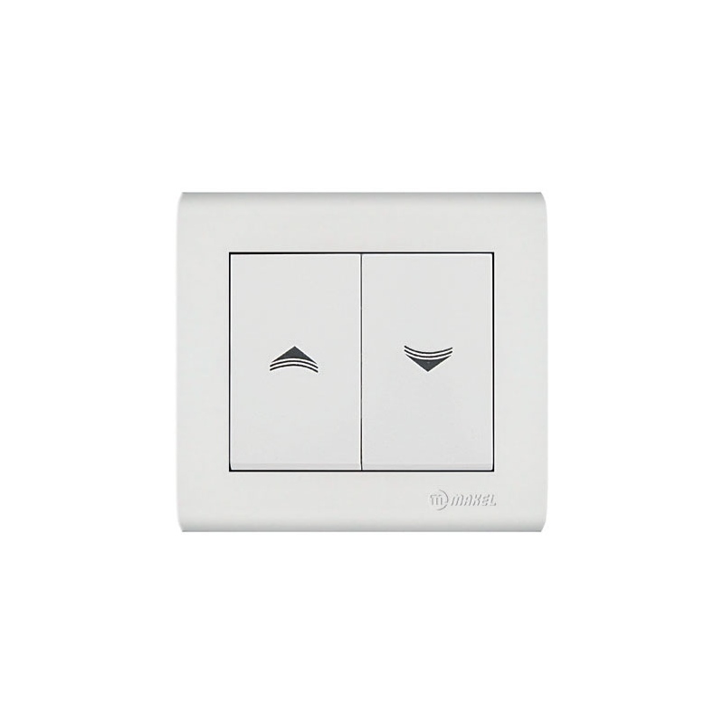 Makel Manolya Διακόπτης Μπουτόν Ρολλών Λευκός (41001141) - Box360
